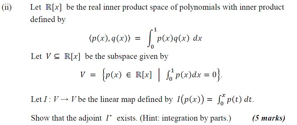 Let R[x] be the real inner product space of | Chegg.com