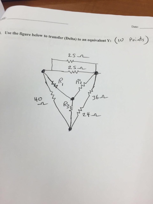 Solved Use the figure below to transfer (Delta) to an | Chegg.com