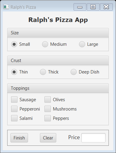 Solved Pizza App For this assignment you are going to | Chegg.com