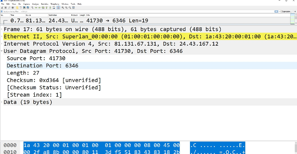Solved a. what type of source port is used in the this | Chegg.com