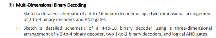 Solved (b) Multi-Dimensional Binary Decoding Sketch a | Chegg.com