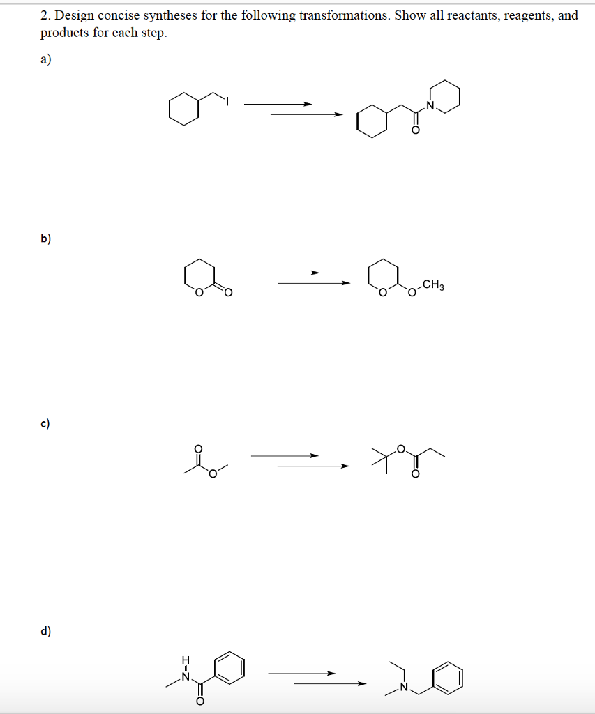 Solved Design concise syntheses for the following | Chegg.com