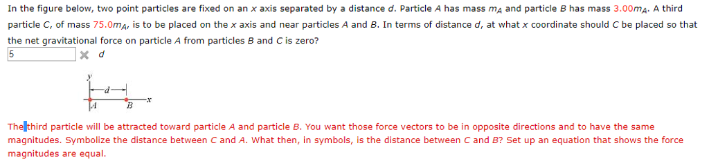 Solved In the figure below, two point particles are fixed on | Chegg.com