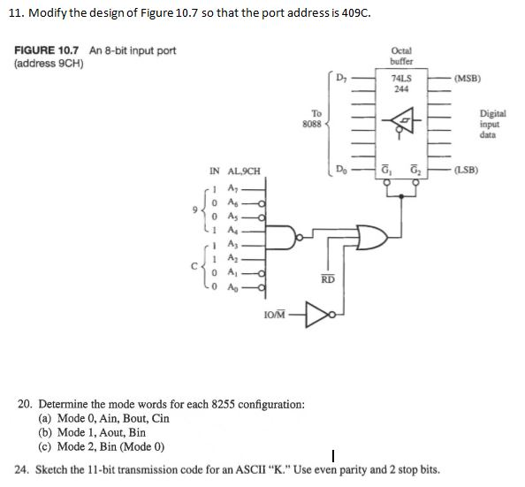 Solved Modify the design of Figure 10.7 so that the port | Chegg.com