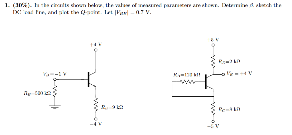 Solved In the circuits shown below, the values of measured | Chegg.com