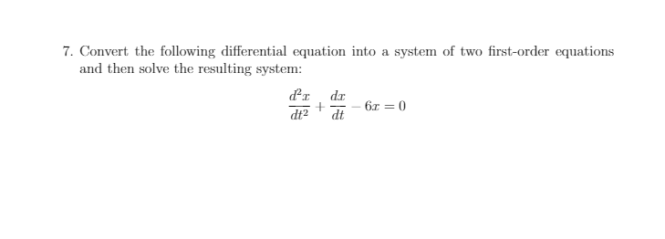 Solved Convert the following differential equation into a | Chegg.com