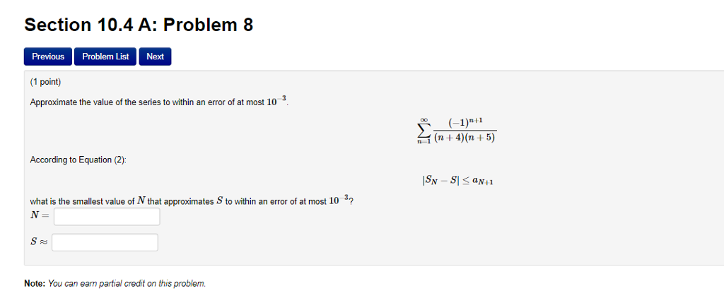 Solved Approximate The Value Of The Series To Within An