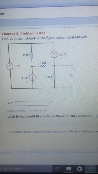 Solved Find V_0 in the network in the figure using nodal | Chegg.com