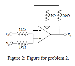 Solved For the circuit in Figure 2, calculate the output | Chegg.com