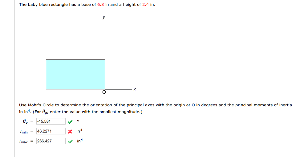 Solved The baby blue rectangle has a base of 6.8 in and a | Chegg.com