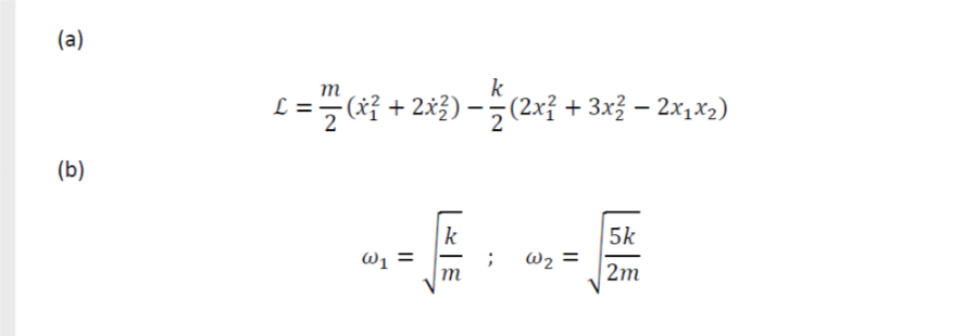 Solved 3.(10 points) Coupled oscillators. Consider the | Chegg.com