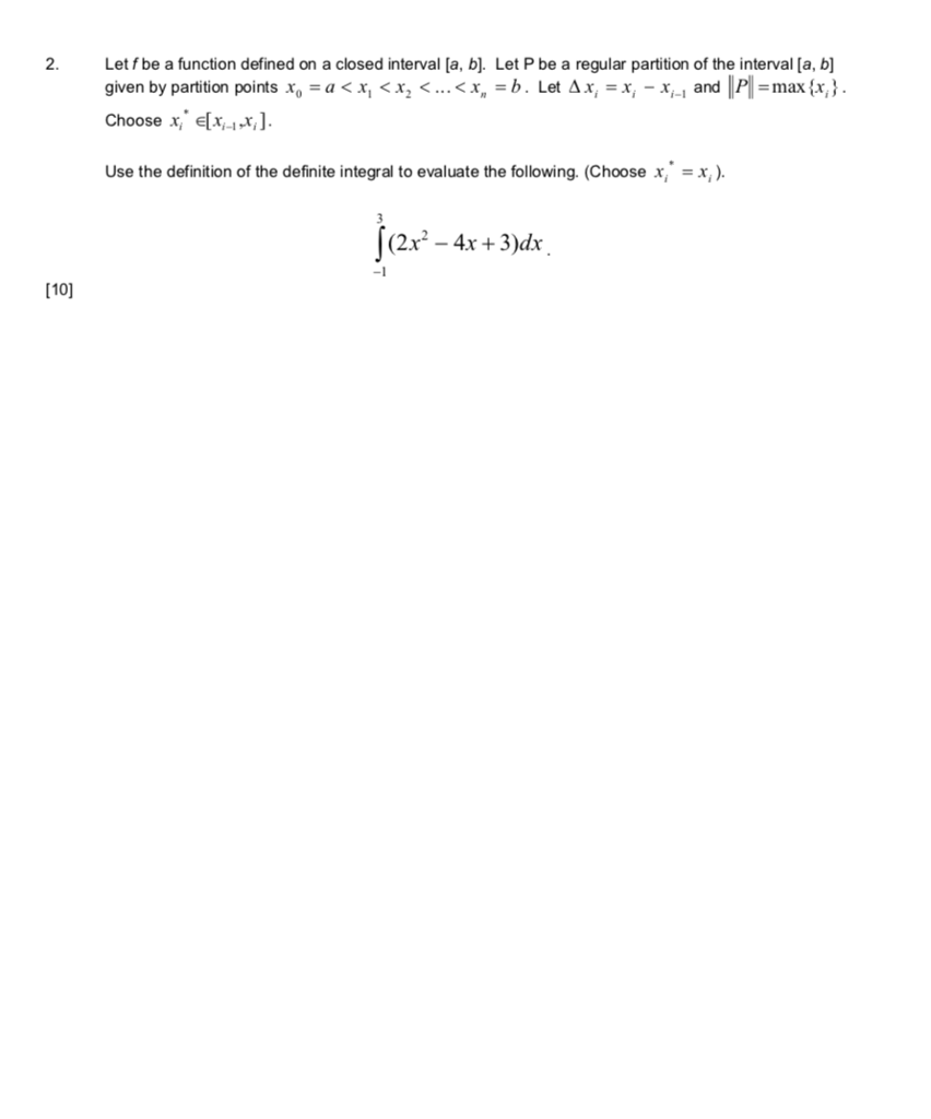 Solved 2. Let fbe a function defined on a closed interval | Chegg.com