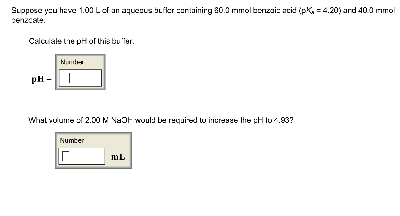 Solved Suppose you have 1.00 L of an aqueous buffer | Chegg.com