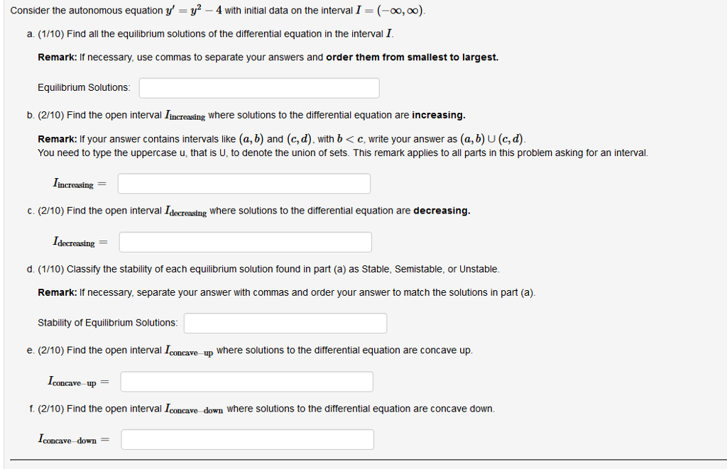 Solved Consider the autonomous equation y′=y2−4 with initial | Chegg.com