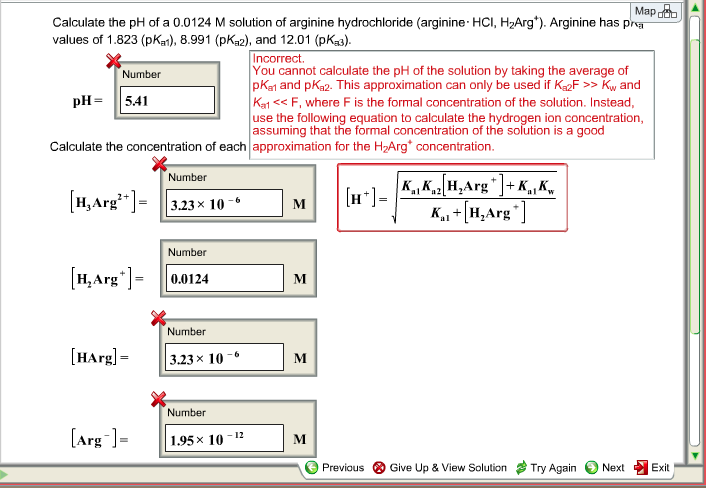 Calculate the pH of a 0.0124 M solution of arginine | Chegg.com