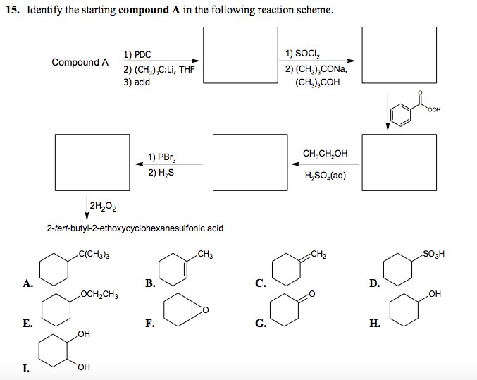 Solved Identify the starting compound A in the following | Chegg.com