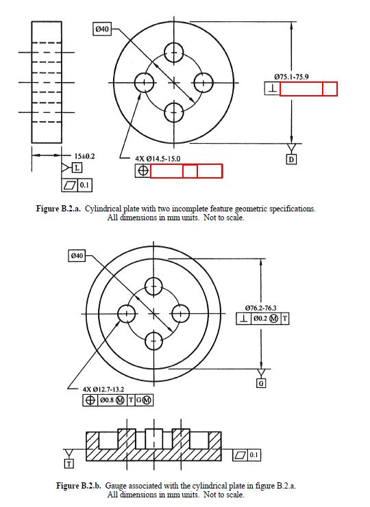 Solved Geometric Tolerancing (gauging) Figure B.2.a shows a | Chegg.com
