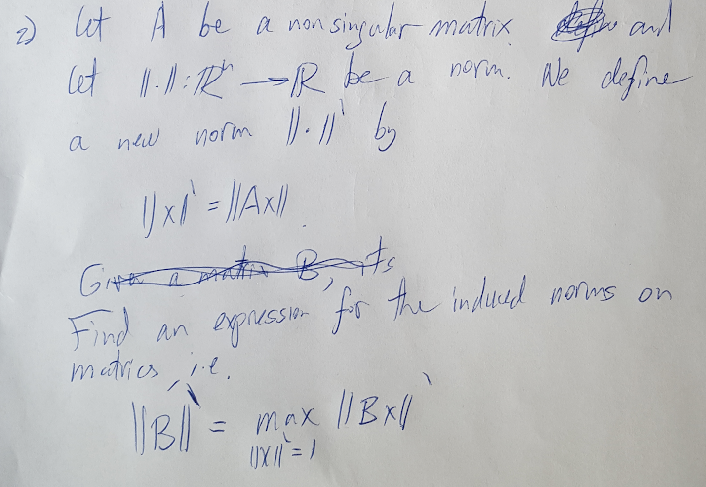 Let A be a non singular matrix and let ||.||:R^n | Chegg.com