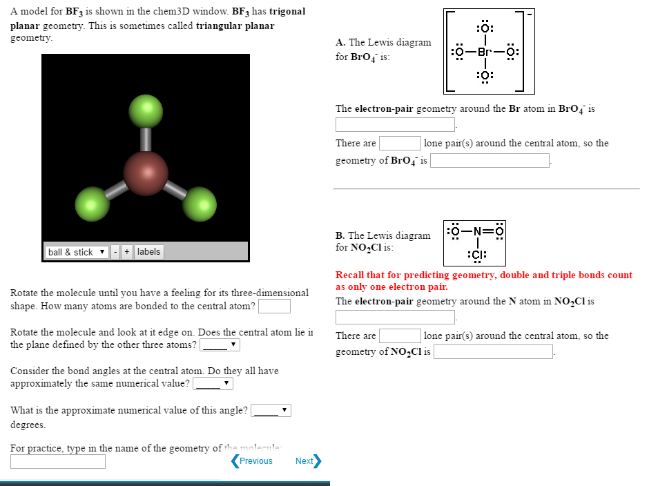 Solved A model for BF_3 is shown m the chem3D window. BF_3 | Chegg.com
