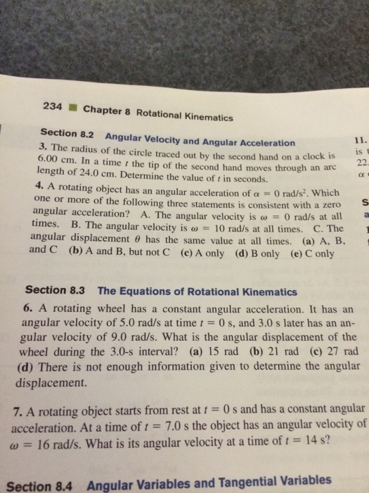 Solved 4 A Rotating Object Has An Angular Acceleration Of 1331