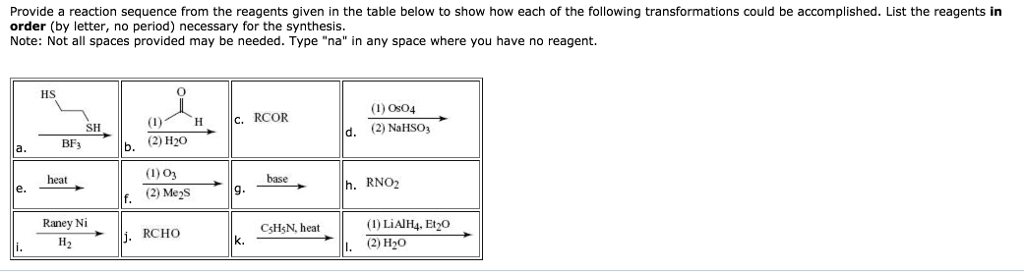 Solved Provide a reaction sequence from the reagents given | Chegg.com