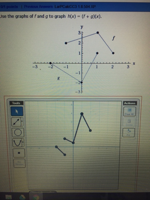 Solved Use the graphs of f and g to graph h(x) = (f + g)(x). | Chegg.com