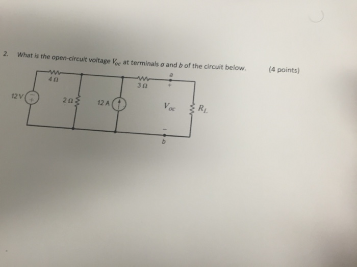 Solved What is the open-circuit voltage V_oc at terminals a | Chegg.com