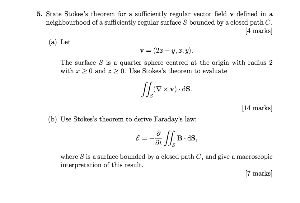 Solved State Stokes's theorem for a sufficiently regular | Chegg.com
