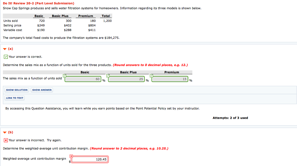 Solved Do It! Review 20-2 (Part Level Submission) Snow Cap | Chegg.com