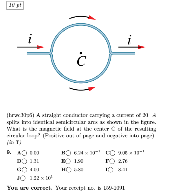Solved A straight conductor carrying a current of 20 A | Chegg.com