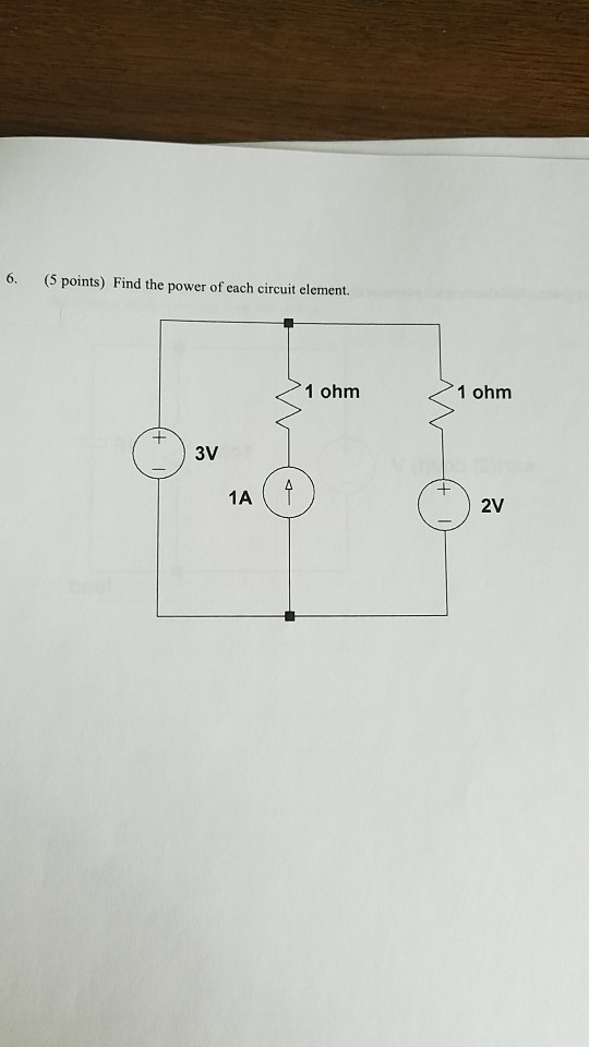 Solved 6. (5 points) Find the power of each circuit element. | Chegg.com