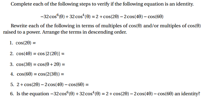 Solved Complete each of the following steps to verify if the | Chegg.com