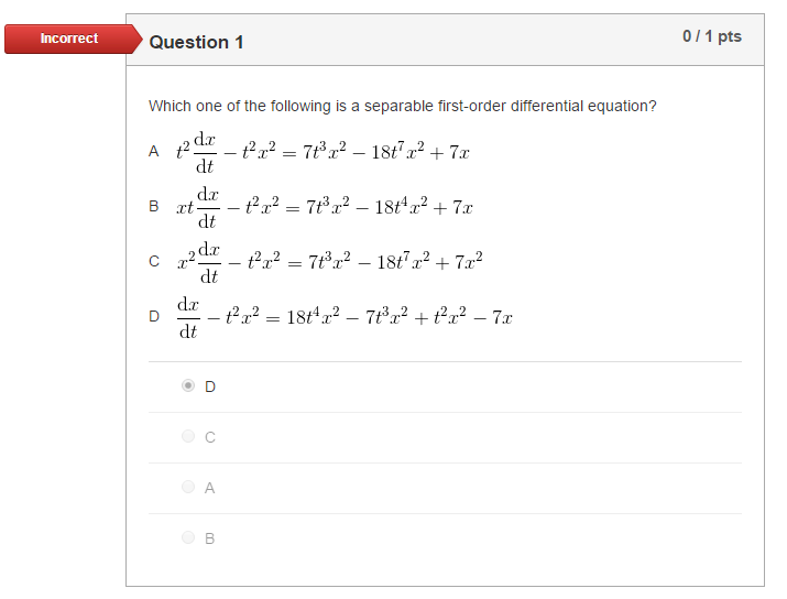 Solved Which one of the following is a separable first-order | Chegg.com