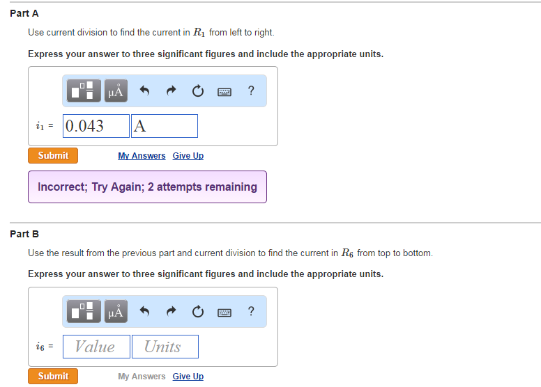 Solved EE210 problem Use current division | Chegg.com