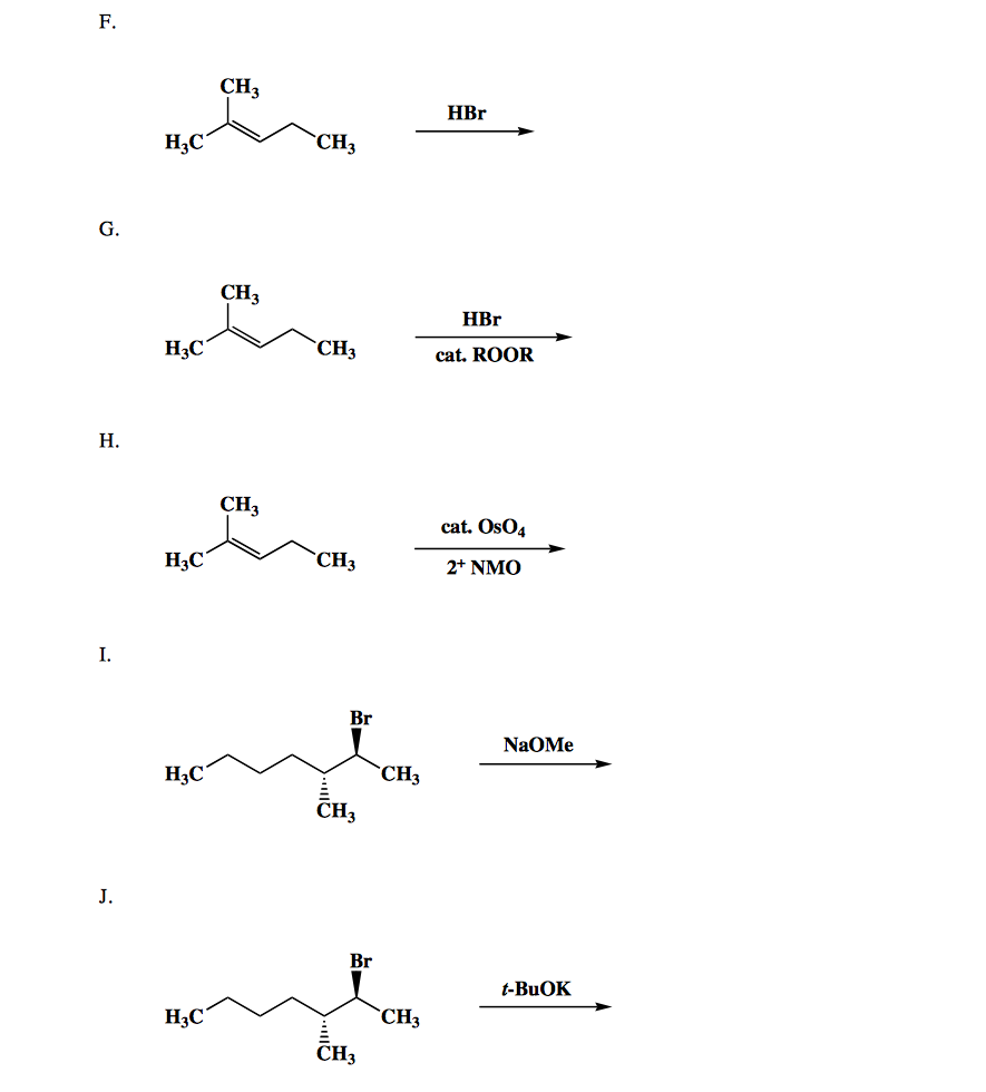 Solved CH 3 HBr H3C CH3 CH HBr H3C CH3 cat. ROOR CH cat. | Chegg.com