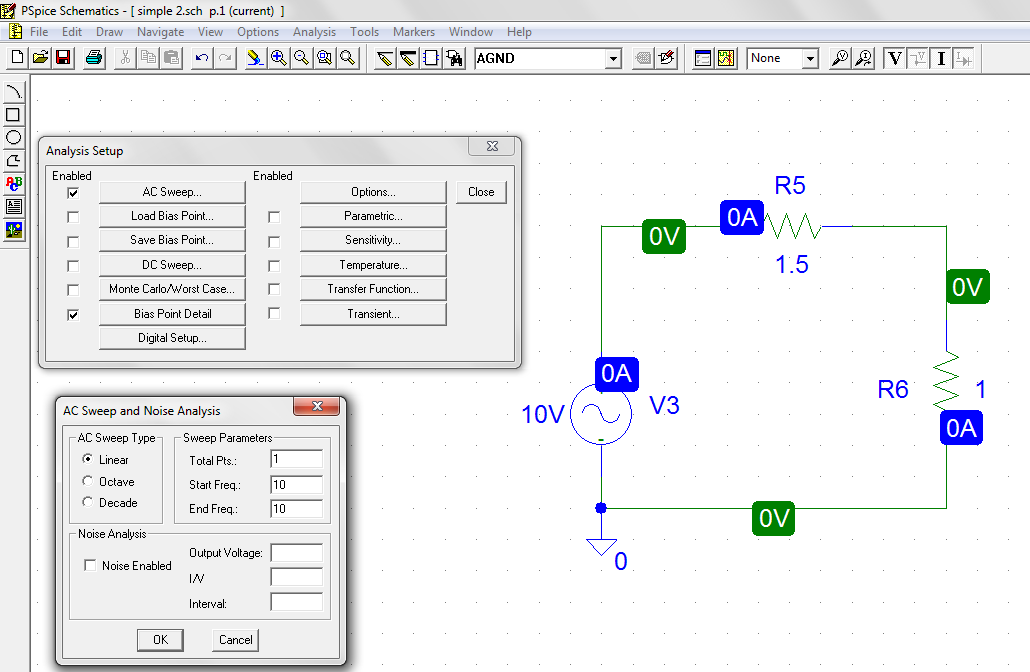 Solved so i'm practicing the pspice software. i have no | Chegg.com