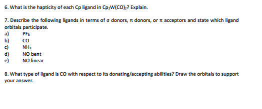 Solved What is the hapticity of each Cp ligand in | Chegg.com
