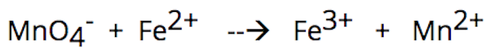 Solved MnO4- + Fe2+ -- ? Fe3+ + Mn2+ | Chegg.com