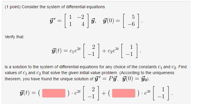 Solved Consider the system of differential equations Verify | Chegg.com