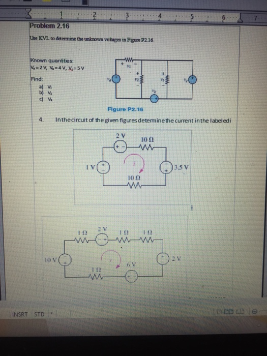 Solved Use KVL to determine the unknown voltages in Figure | Chegg.com