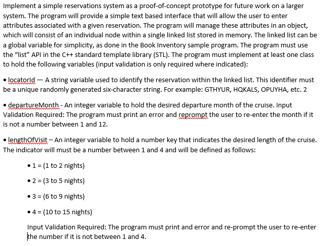 Solved Implement a simple reservations system as a | Chegg.com