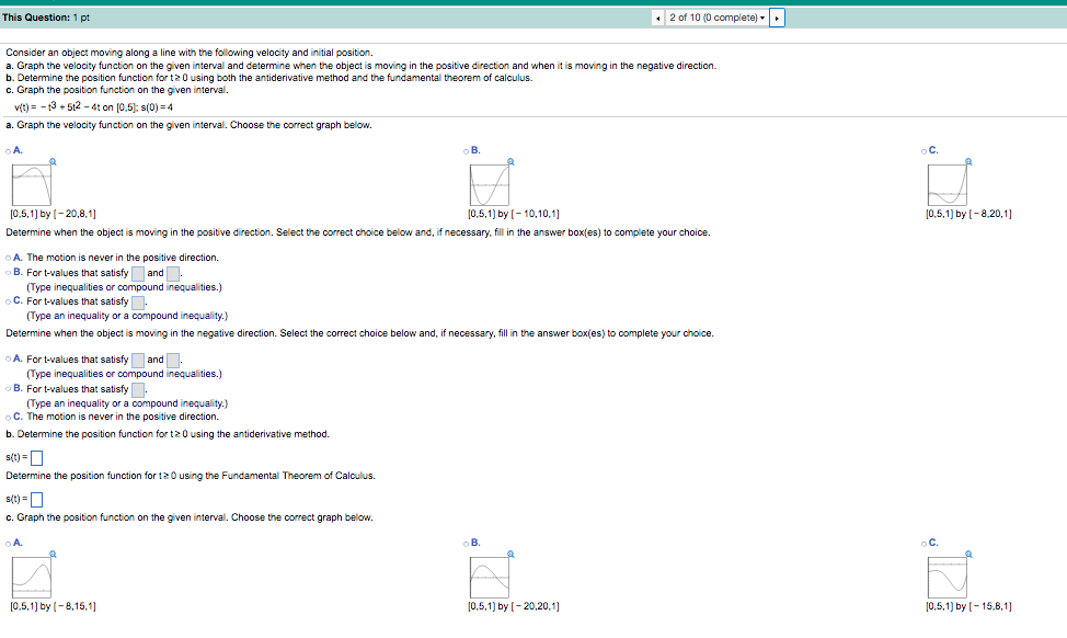 Solved Consider An Object Moving Along A Line With The