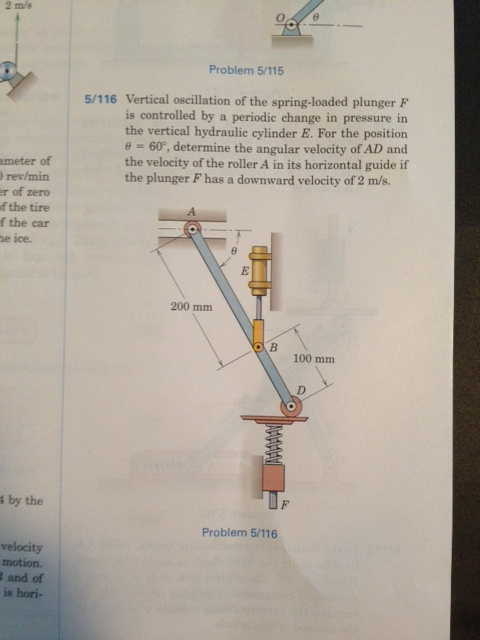 Vertical oscillation of the spring-loaded plunger F | Chegg.com