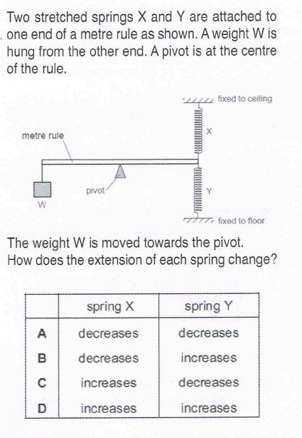 Solved Two stretched springs X and Y are attached to one end | Chegg.com