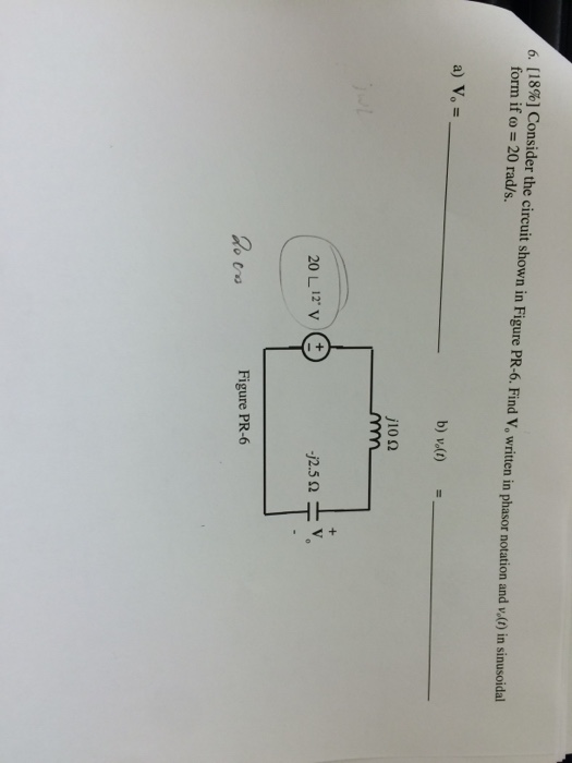 Solved Consider the circuit shown in Figure PR-6. Find V0 | Chegg.com