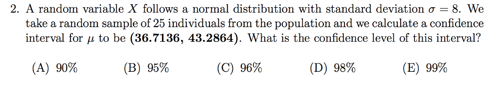 Solved 2 A Random Variable X Follows A Normal Distribution