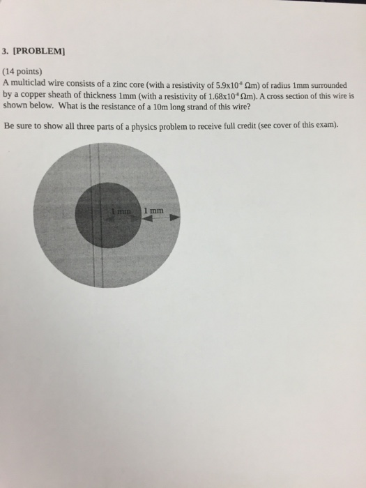Solved 3. [PROBLEM (14 points) A multiclad wire consists of | Chegg.com