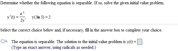 Solved Determine Whether The Following Equation Is