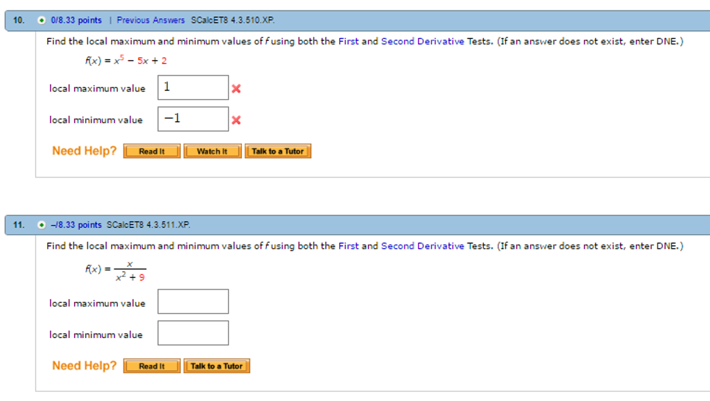 Solved Find The Local Maximum And Minimum Values Of Fusing