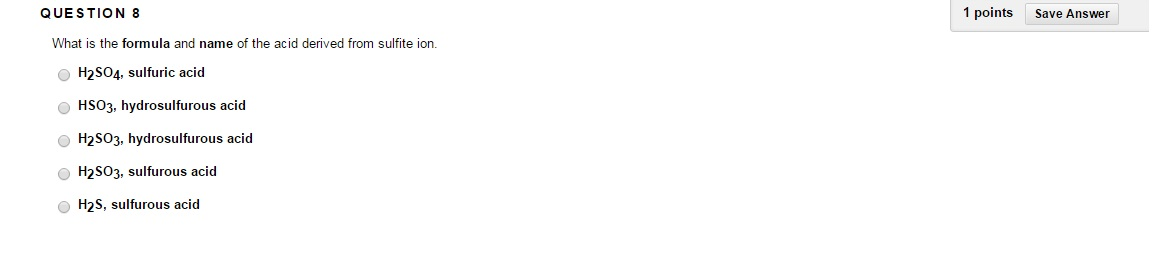 Solved What is the formula and name of the acid derived from | Chegg.com